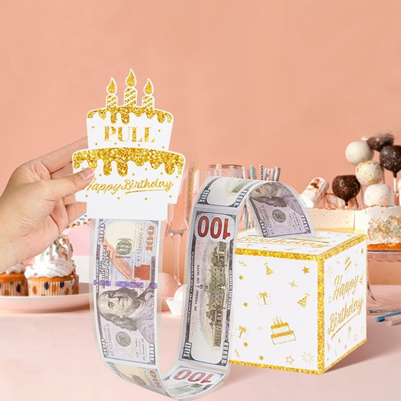 30pcs Money Pulling Box Surprise Gift Box Birthday Gift Money Cake ...