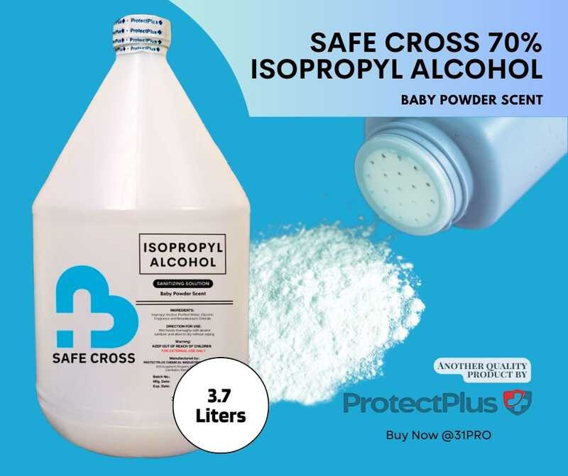 Safe Cross (By Protectplus) Isopropyl Alcohol Baby Powder Scent 1 ...