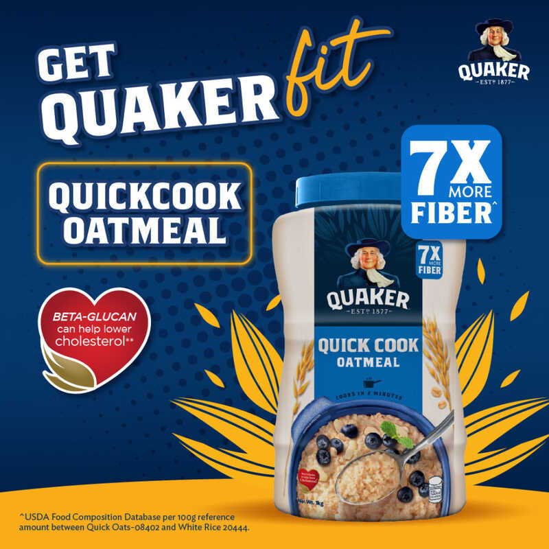 Quaker Quick Cooking Oatmeal 1Kg Jar | Shopee Philippines