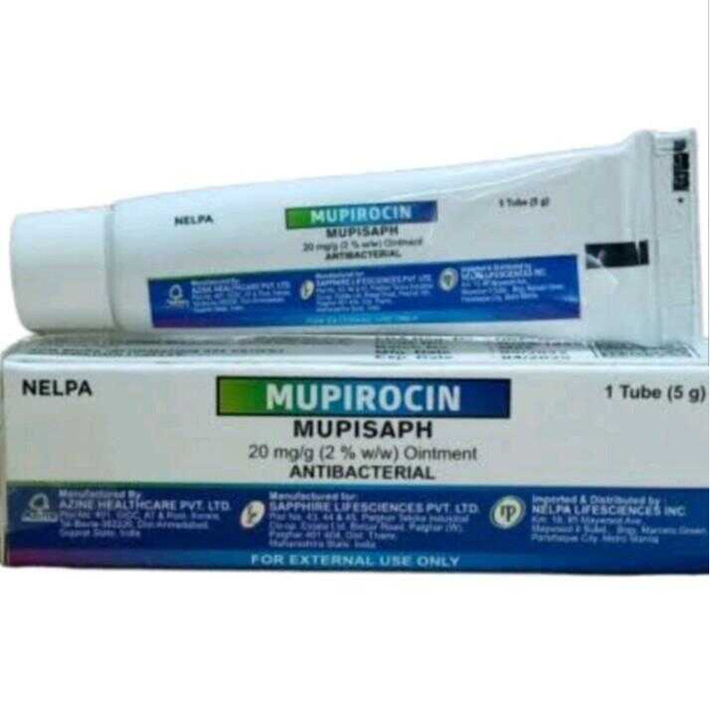MUPISAPH MUPIROCIN 20Mg/G (2% W/W) Ointment 5G 1 Tube (Generic) Zinc ...