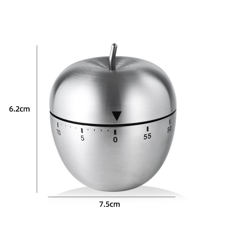 Kitchen Timer Creative Metal Egg-Shaped Apple Mechanical Timer Boiled ...