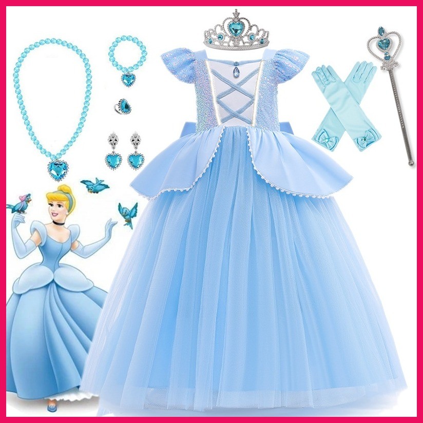 Cinderella Princess Cosplay Dresses For Girls Cinderella Costume ...
