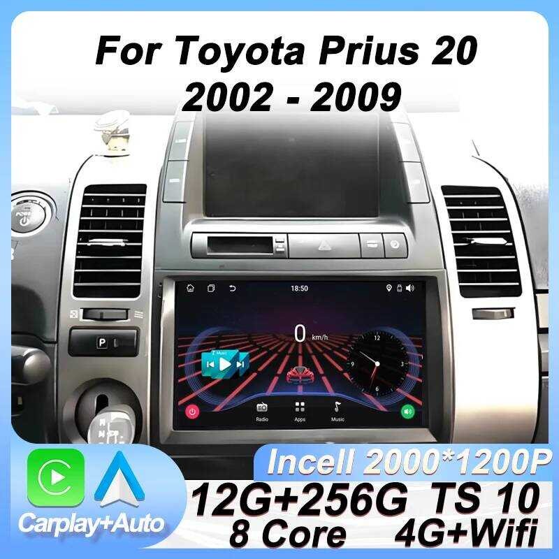 Radio Car For Toyota Prius 20 2003 - 2009 Wireless Android Auto Carplay ...