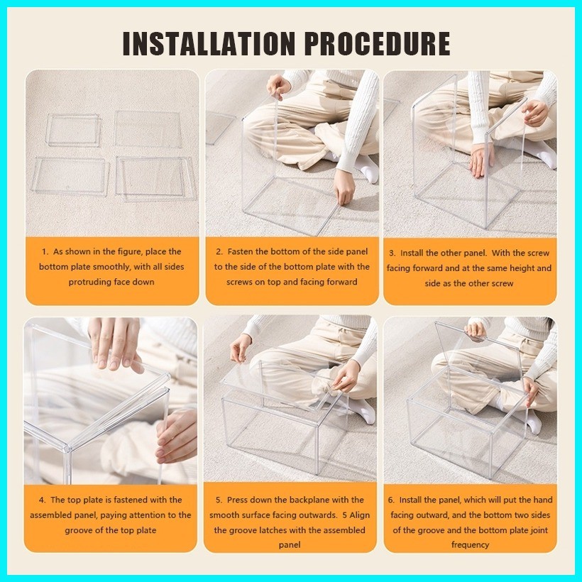 TOTO Transparent Storage Box Acrylic Handbag Storage Organizer for ...