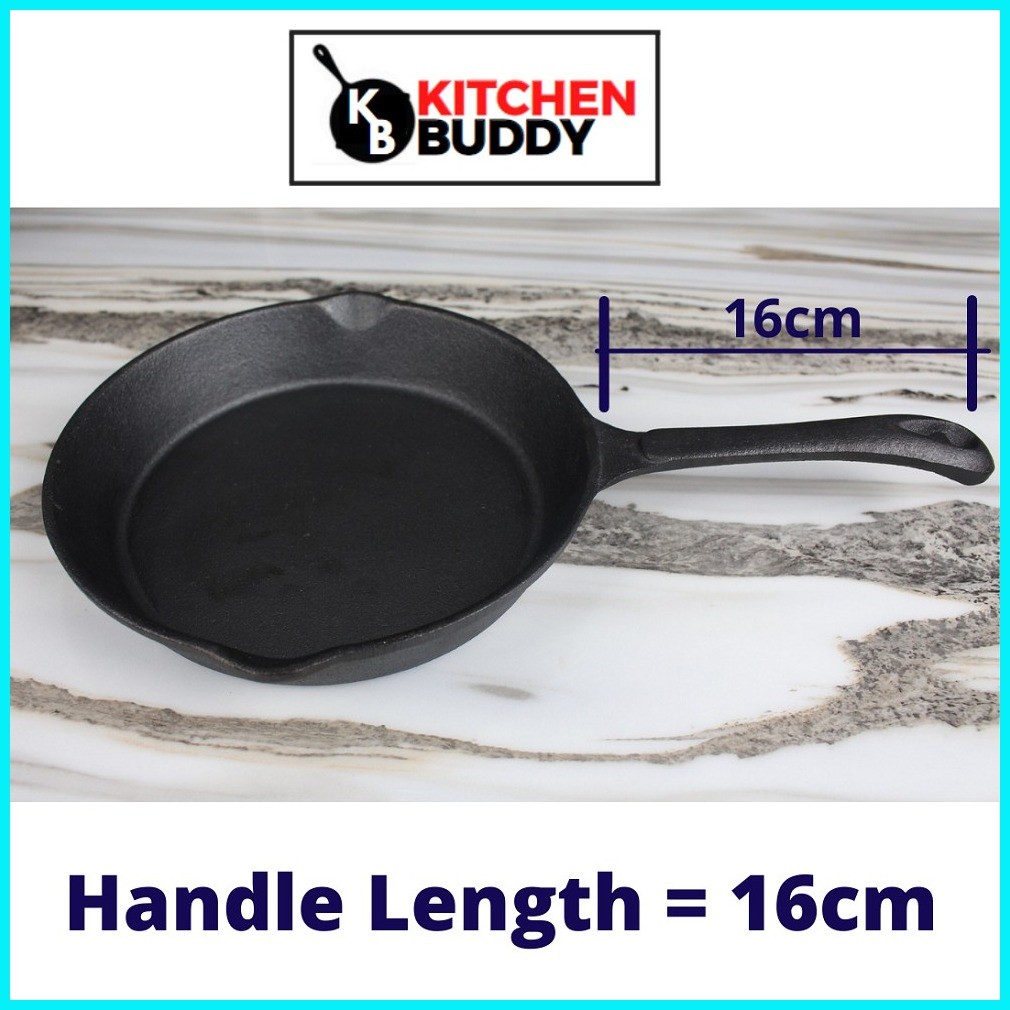 Cast Iron Pan Skillet 16cm/20cm/25cm - Preseasoned Heavy Duty Pan - Can ...