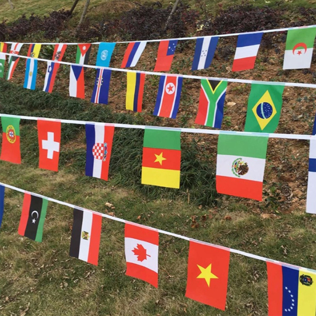 30 Meters World Flags String Bunting Banners 100-Country Flags ...