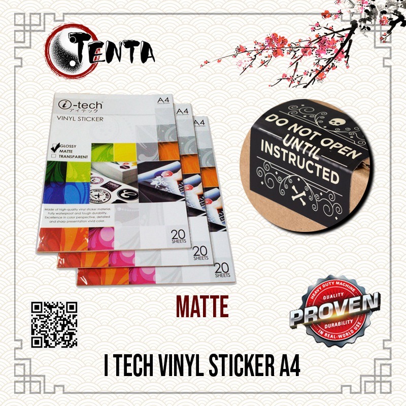 I-Tech Vinyl Sticker Waterproof A4 (20Sheets) | Shopee Philippines