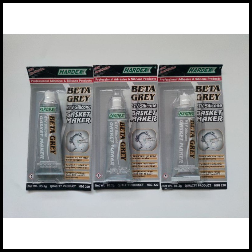 ☑ Original HARDEX Beta Grey RTV Silicone Gasket Maker 85.2g / 40g ...