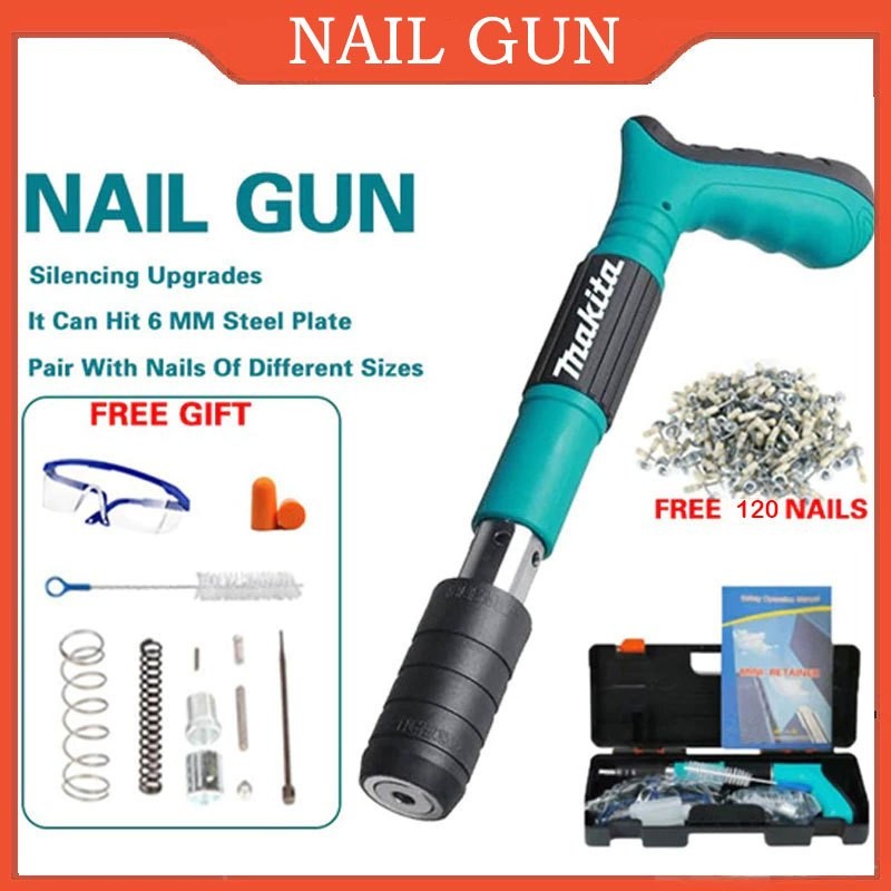 Nail gun 120 nails electric nail gun Manual Steel Rivet gun Concrete ...