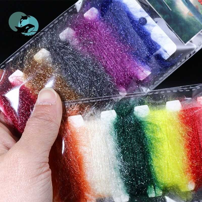 Materials Sparkle Hairy Sand Worm Fly Tying Dubbing Line Yarn Scud Bug ...