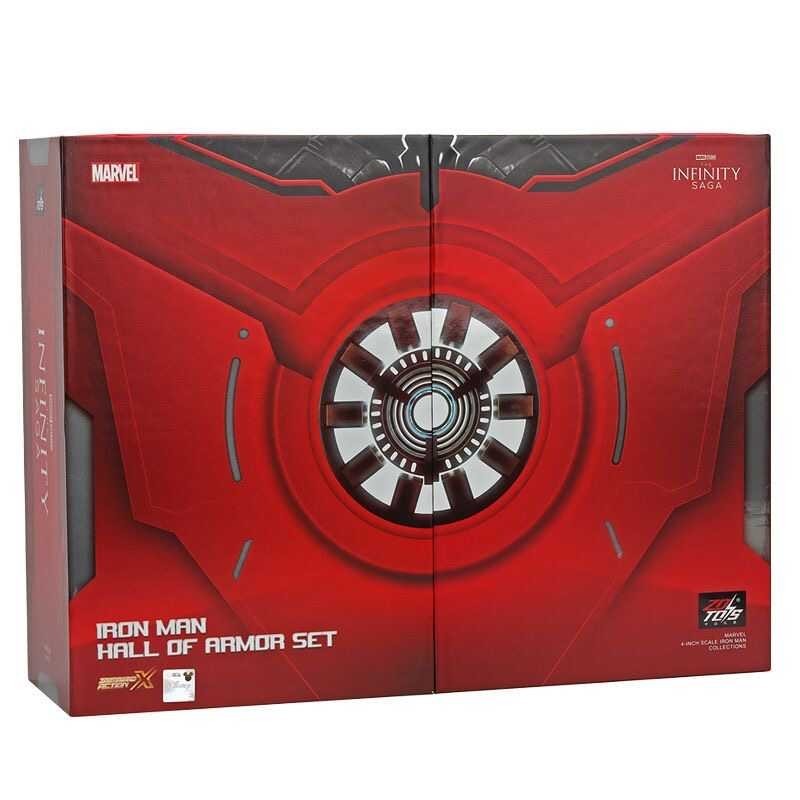 9Ab ZD Toys Light Iron Man Garage 1 2 3 4 5 6 7 LED Tenth Anniversary ...