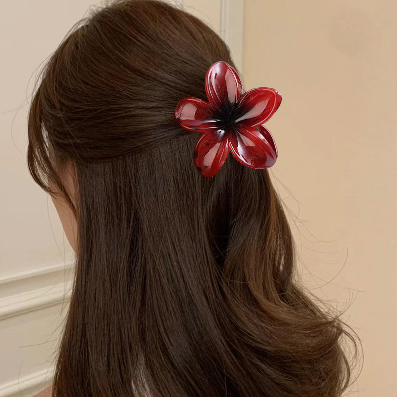 Dark Egg Flower Hair Claw - Dress Up Hair Accessories - Plumeria ...