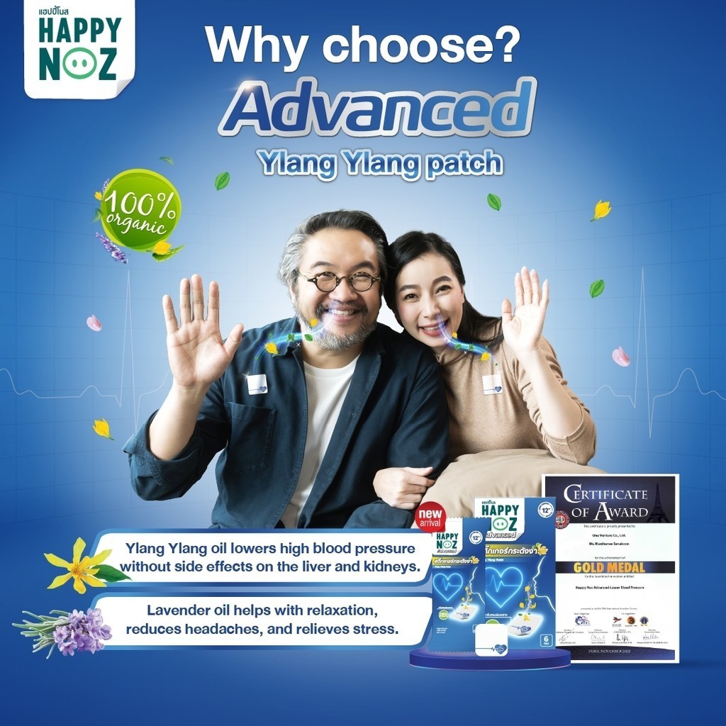 Happy Noz Advanced Ylang Ylang Stickers - Hypertension (high blood ...