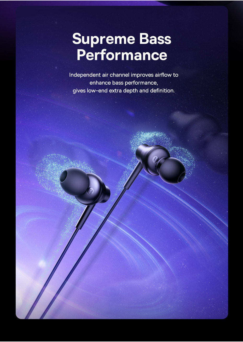Baseus Encok HZ11/CZ11 lateral in-ear Wired Earphones Headset ...