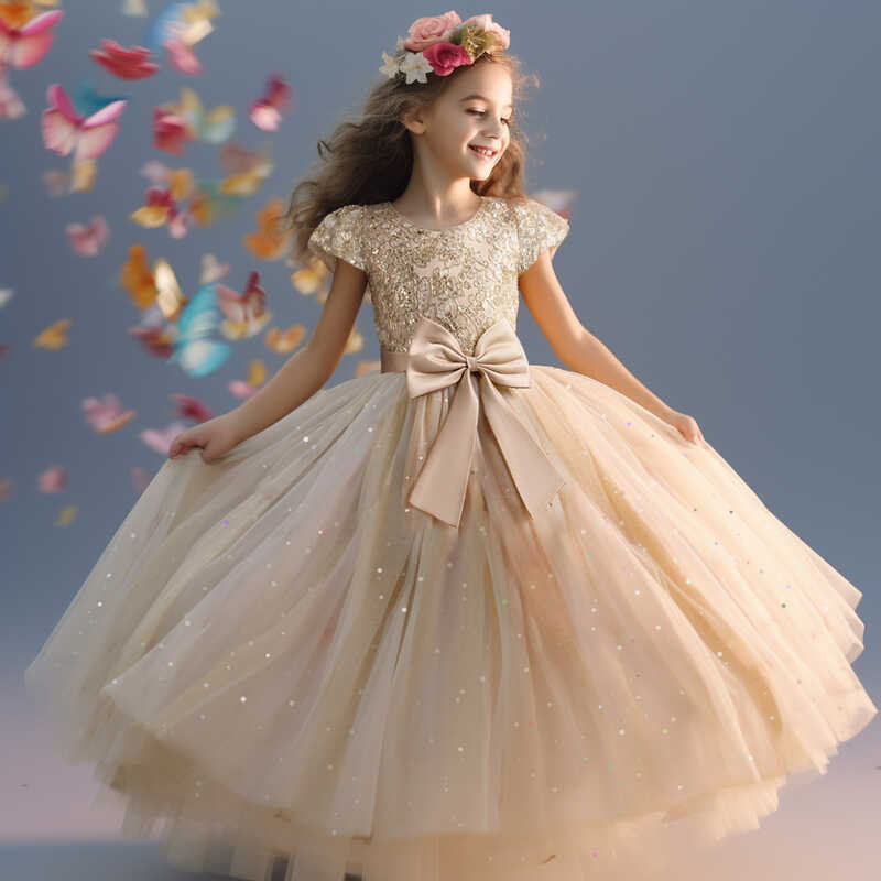 COD Elegante Teen Girls Dress Lace Princess Pageant Birthday Party ...