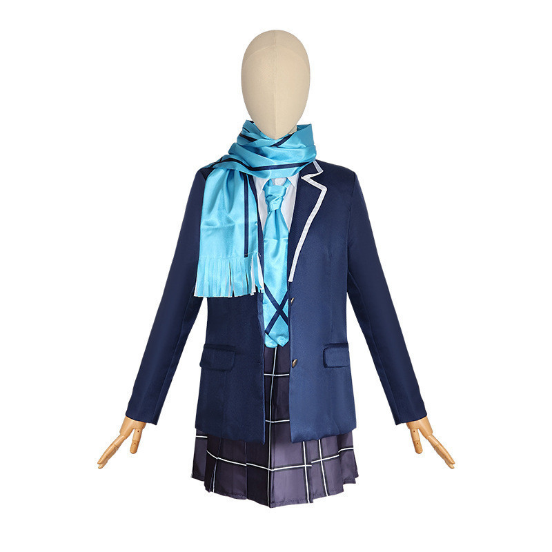 Game The Animation Full Set Outfit JK Skirt Blue Archive Cos School ...