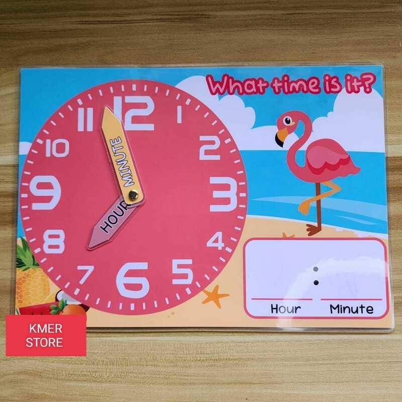 Educational Laminated Clock Telling Time for Children | Shopee Philippines