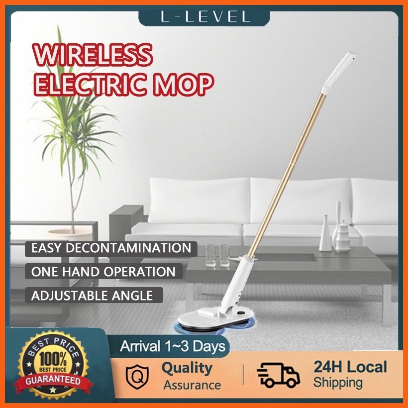 Rechargeable Handheld Electric Mop Wireless Spin Mop For Floor Cleaning ...