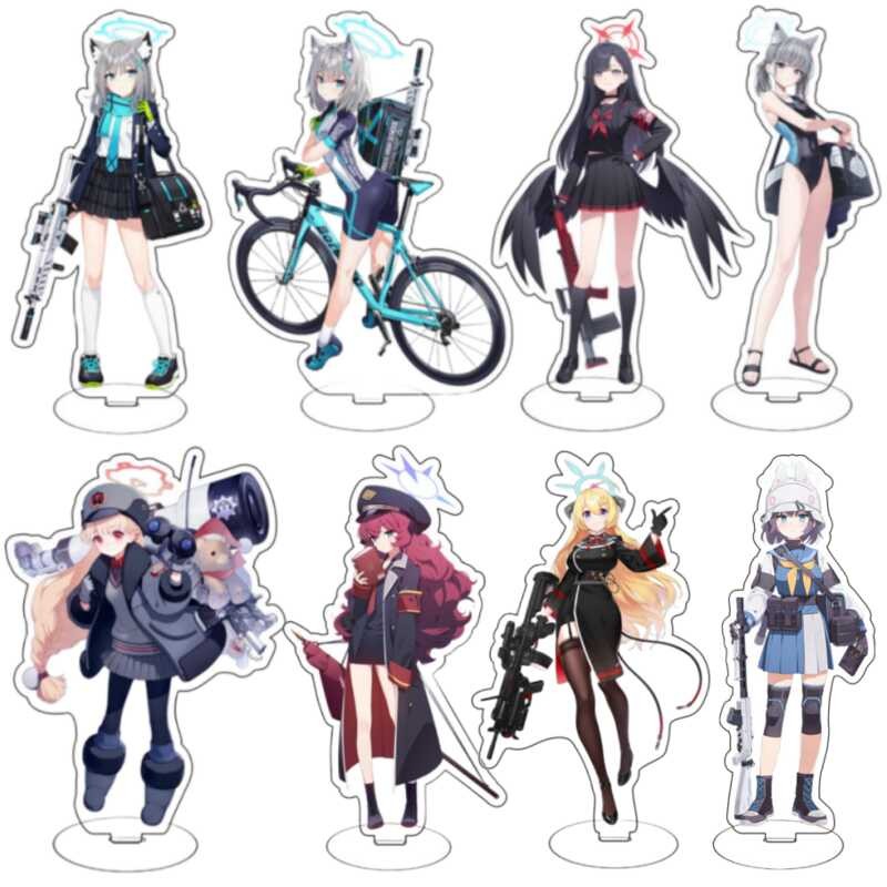 Hot Anime Blue Archive Sunaōkami Shiroko Cosplay Acrylic Action Figure ...