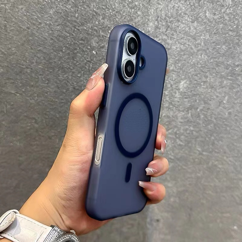 Luxury Jelly Color Frosted Magnetic Soft Phone Case for iPhone 16 Pro ...