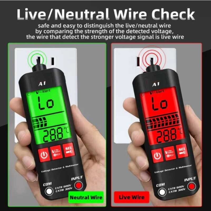 A1 NEW Fully Automatic Anti-Burn Intelligent Digital Multimeter 600V ...