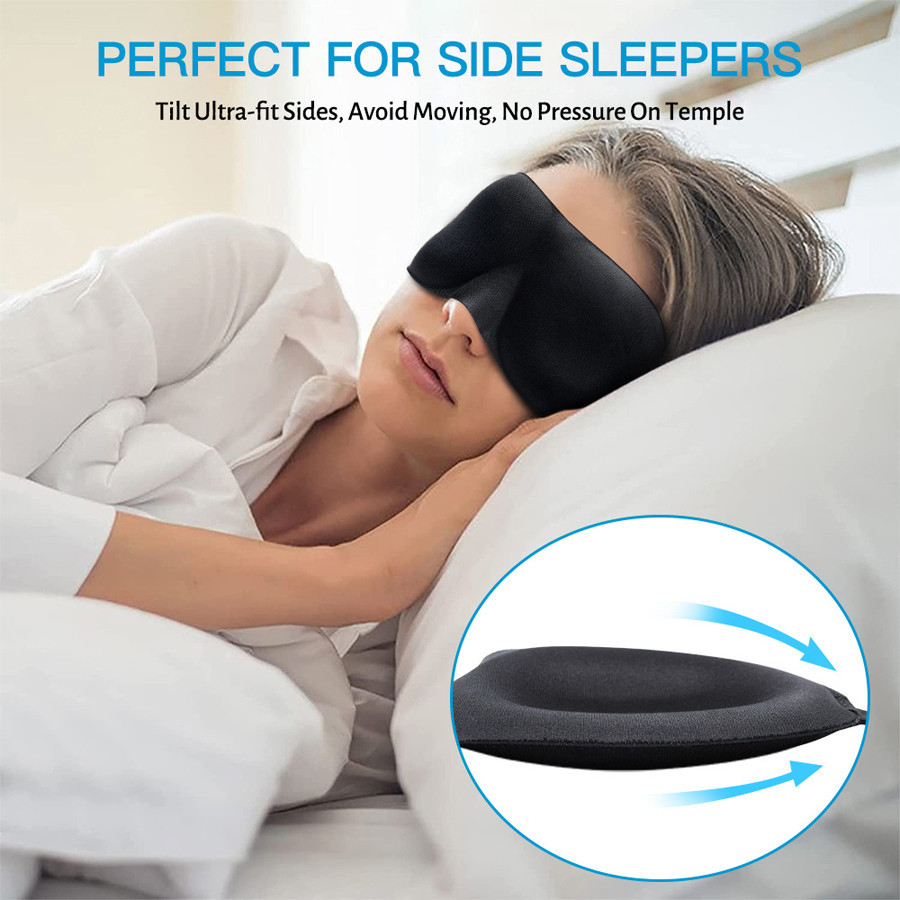 3d Eye Mask Sponge Fabric Shading Eye Protection Travel Aviation Sleep ...
