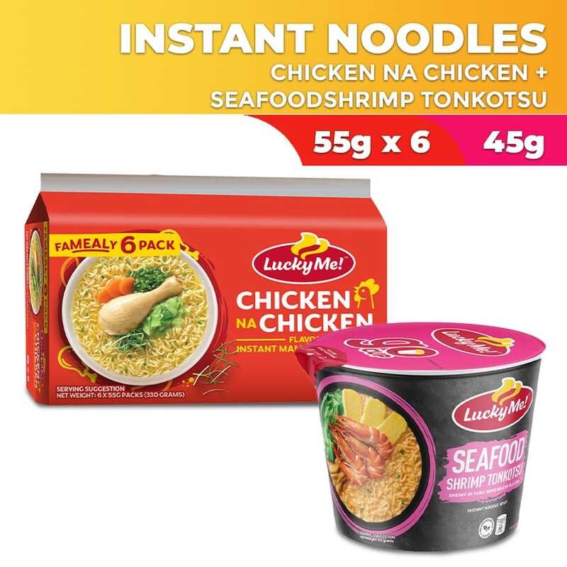 Noodle Soup na Chicken Multipack 55g x 6 + Lucky Me! Go Cup Instant ...