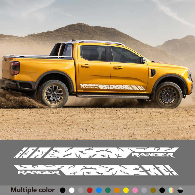 Door 2Pcs Car Side Stickers Apply For Ford F150 Ranger Raptor Pickup ...