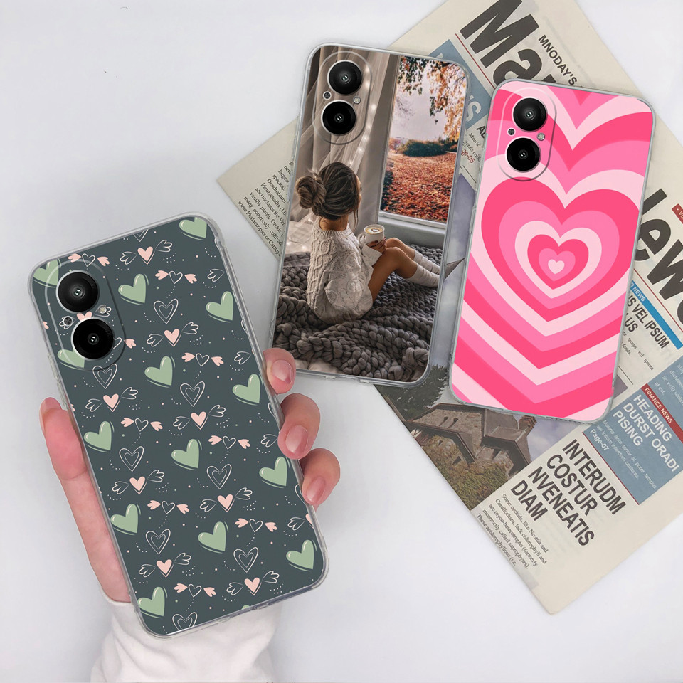 Casing For OPPO Realme C67 4G Pink Love Heart Girl Butterfly ...