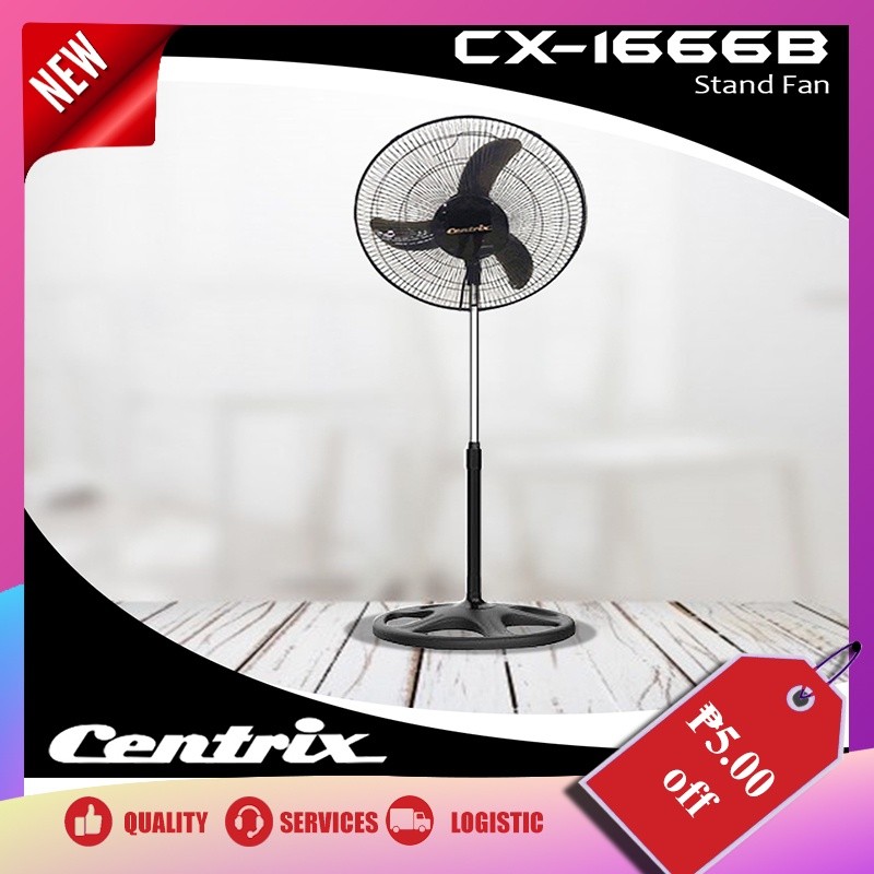 ∈ ♞Stand Fan Electric Fan CENTRIX 45 Watts Round Stable Plastic Base # ...