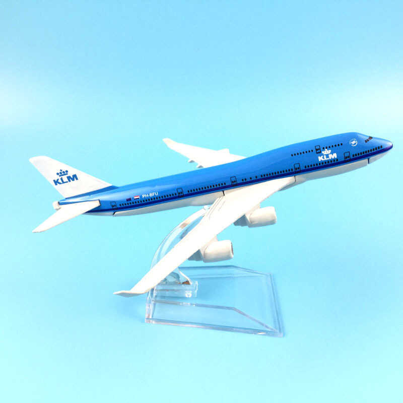 Airplane 16Cm KLM Royal Dutch Boeing 747 Aircraft Model 1:400 Diecast ...