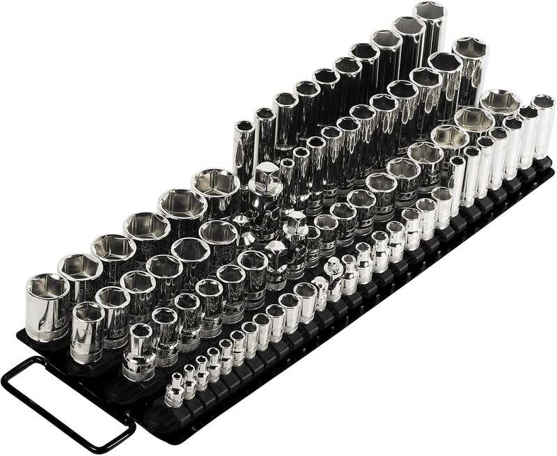 ARES 60038 Black Socket Storage Box -1/4 Inch, 3/8 Inch, And 1/2 Inch ...