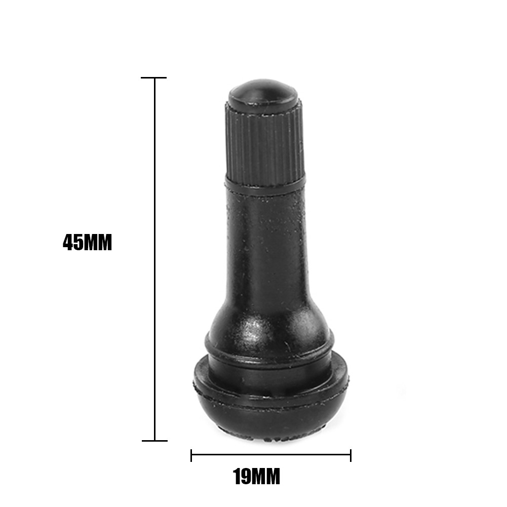TR-413 TR-414 Snap In Shorty Black Rubber Valve Stems TR413 Tubeless ...