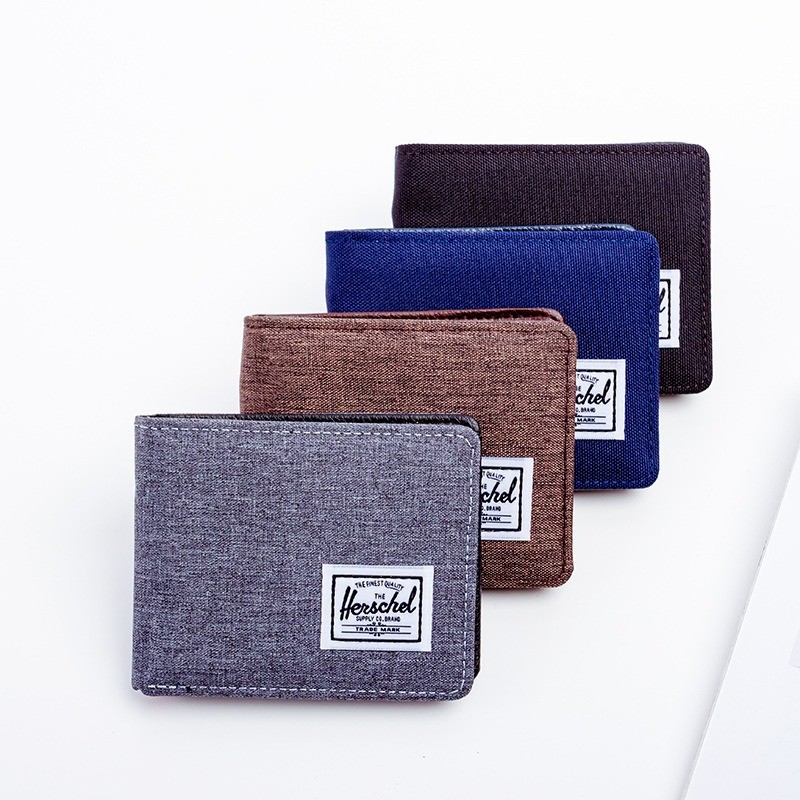 This Year's New Men's Short Canvas Wallet Trendy Brand Student Change ...