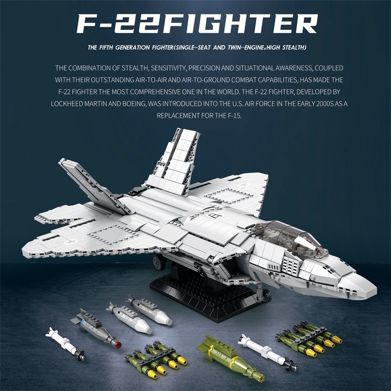 B-2 Bomber Military Building Blocks 2063 Pcs Reobrix Aircraft Plane ...
