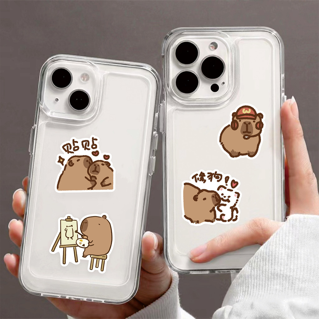 100PCS Cute Capybara Stickers - Trendy High-Color Animal DIY Waterproof ...