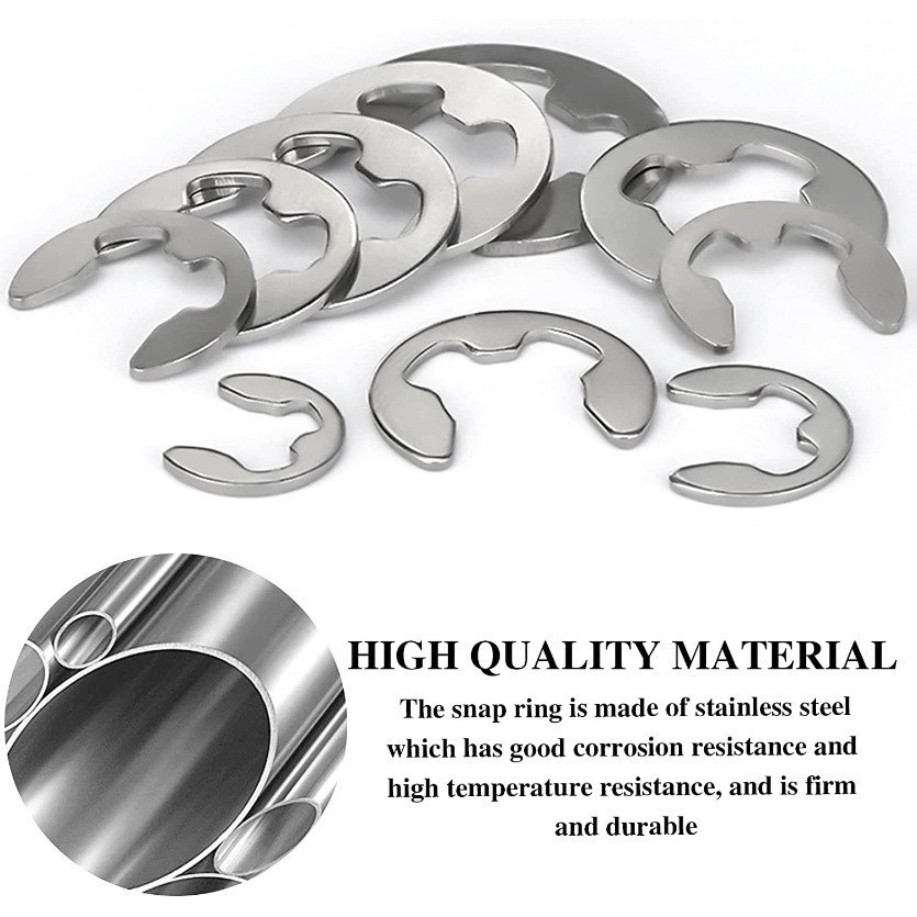 360pcs 1.5-10mm 304 Stainless Steel Retaining Circlip Set E-Clip ...
