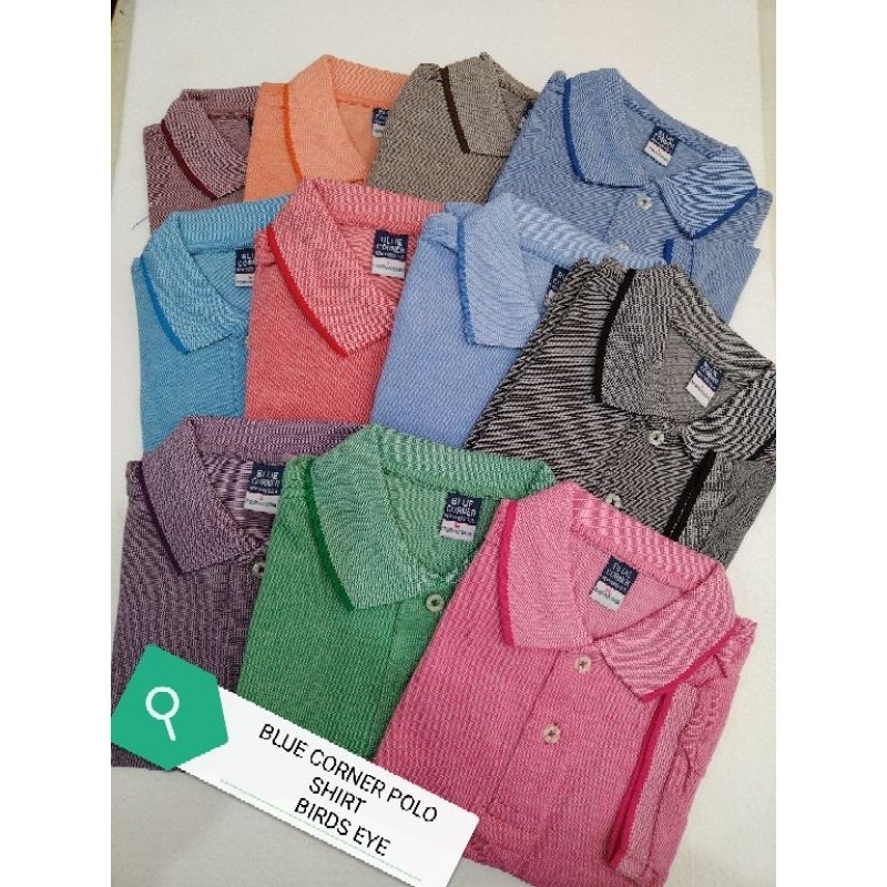 BLUE CORNER POLO SHIRT (Birds eye) | Shopee Philippines