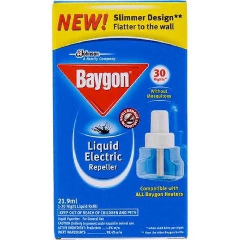 Baygon Electric Anti-Dengue Mosquito Liquid /Repeller Refill For 30 ...