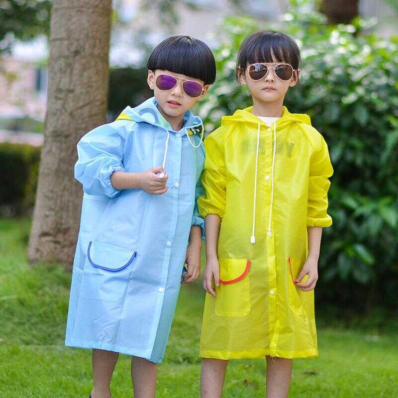 Cute Raincoat With Pocket For Kids Boys And Girls Cartoon Rainwear ...