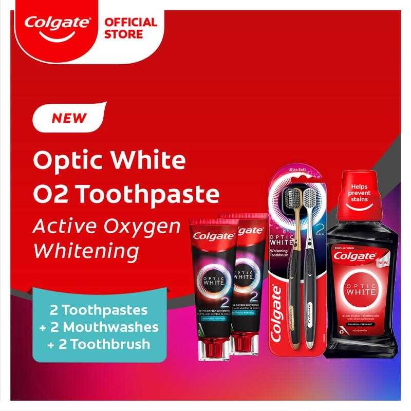 Colgate Optic White O2 Whitening Toothpaste Aromatic Menthol 85G Pack ...