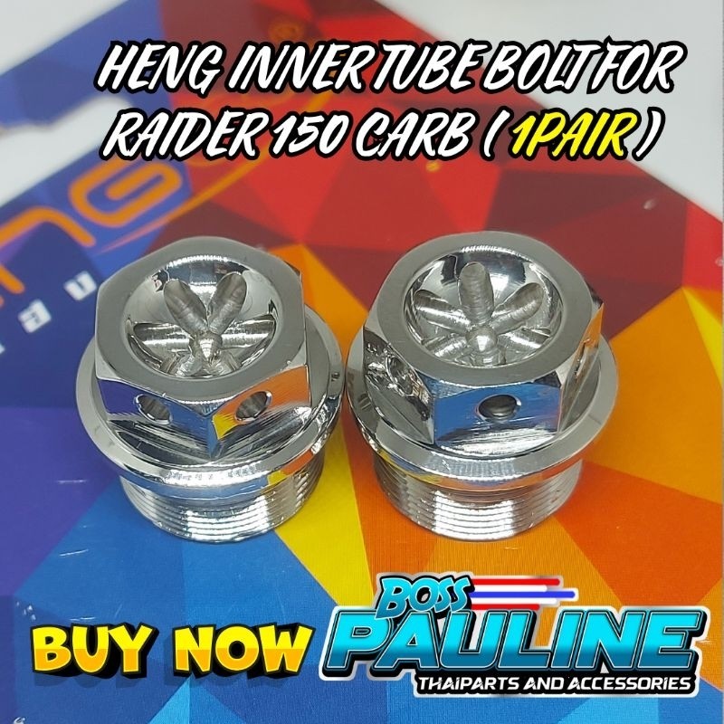 HENG INNER TUBE BOLT / INNER TUBE NUT FOR RAIDER 150 CARB ( 2pcs ...