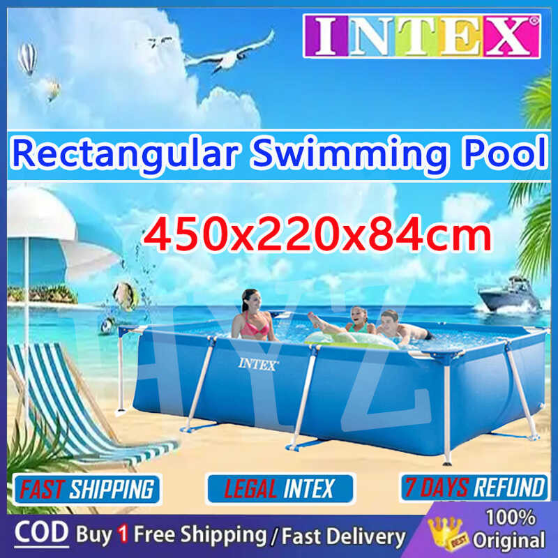INTEX Rectangular Steel Frame Set For Kids Adult Family Children Big ...