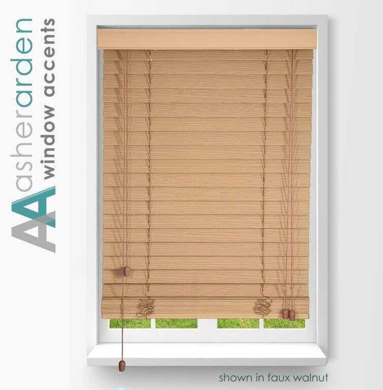 Premium Venetian 2In Slat Window Blinds Faux Wood Width 23In X Height ...
