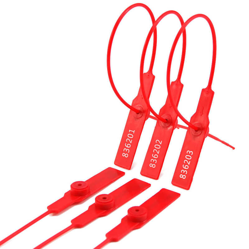 Plastic Security Seals 50Pcs Serial Numbered Tags Self-Locking Fire ...