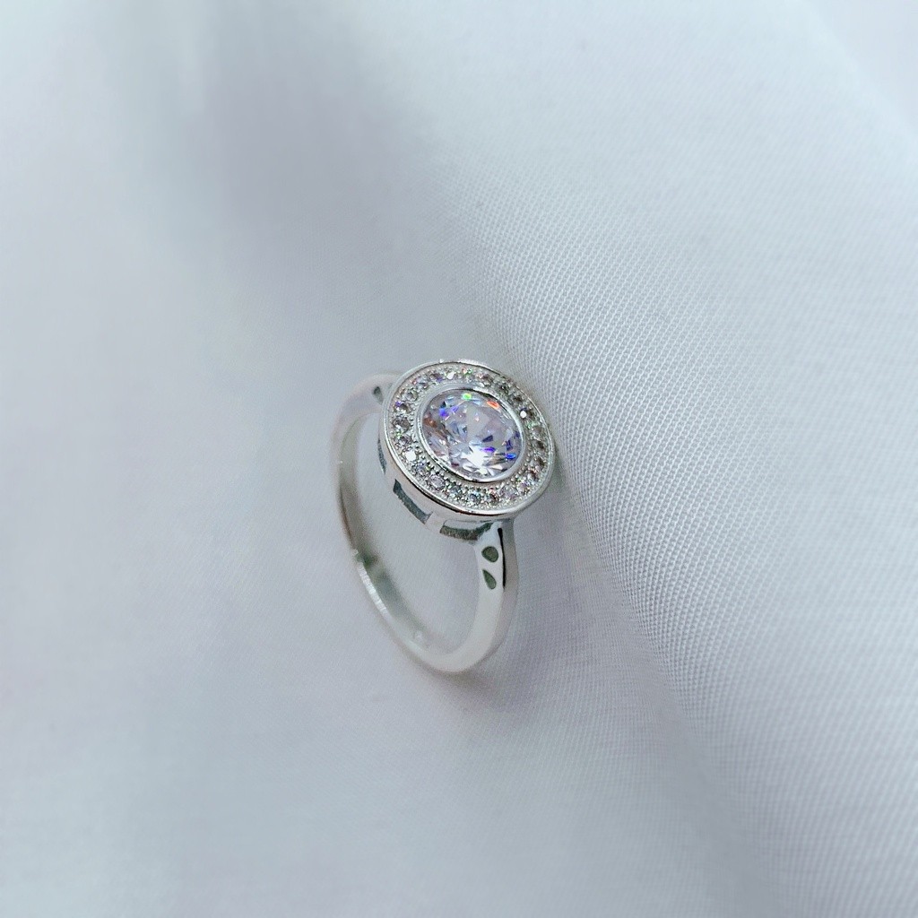 Silver Palace Genuine 925 Italy Silver Ladies Ring w/stone NJS Part-8 ...