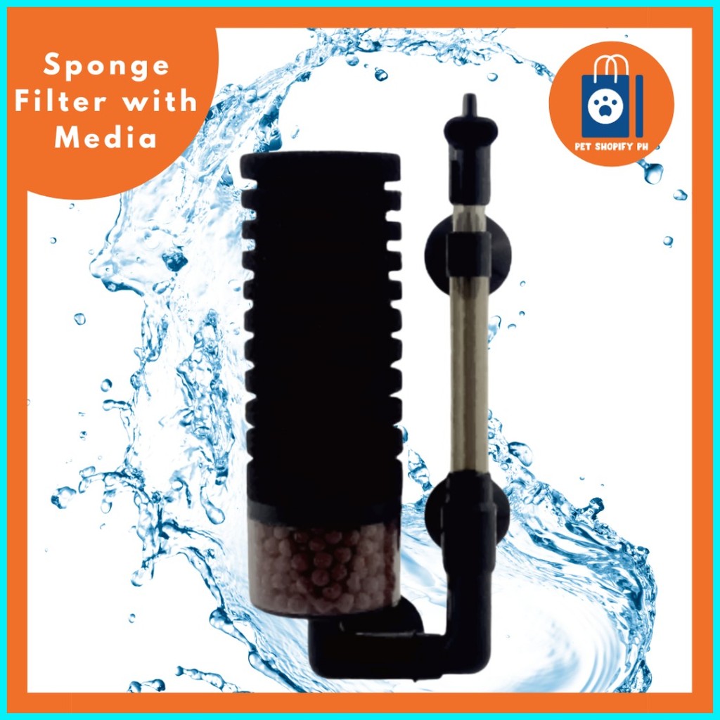 Aquarium Sponge Filter with Media / Double Sponge Filter / Single Sponge Filter | Shopee Philippines
