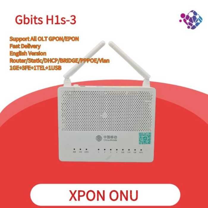 Second Hand WIFI Modem Gbits H1s-3 XPON EPON GPON ONT OLT With English ...