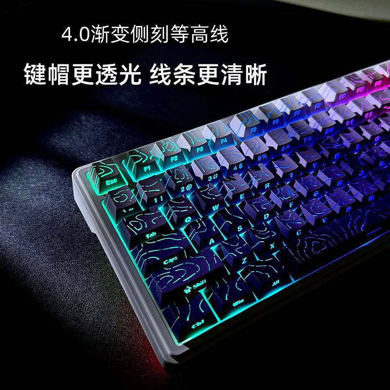 Kellnini Contour Line 4.0 Keycap Magnetic Shaft Mechanical Keyboard Two ...