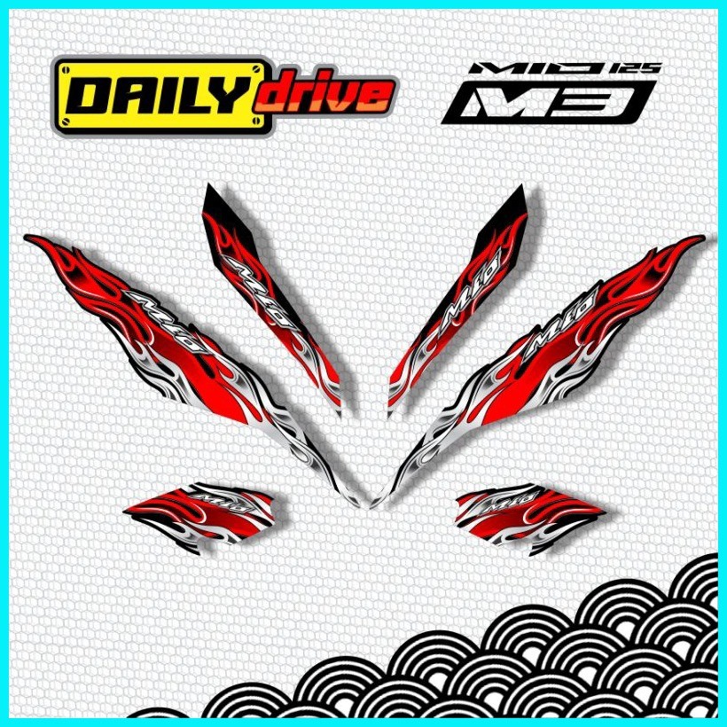YAMAHA MIO i 125 M3 FIRE INDO CONCEPT DECAL | Shopee Philippines